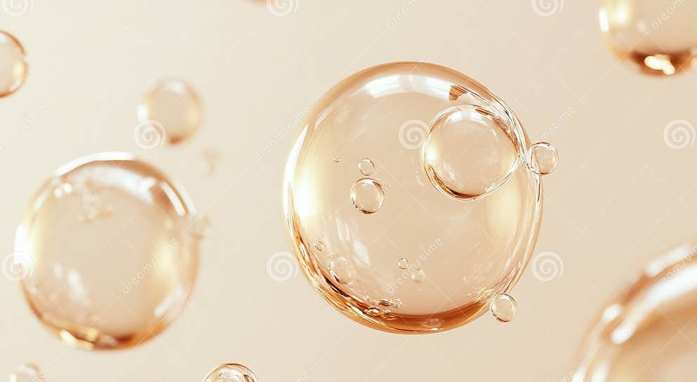 Background Molecule for Skin Care Cosmetics Solution. 3D Rendering ...