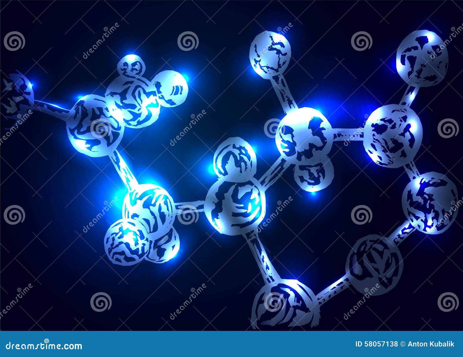 Background with a molecule stock vector. Illustration of communication ...
