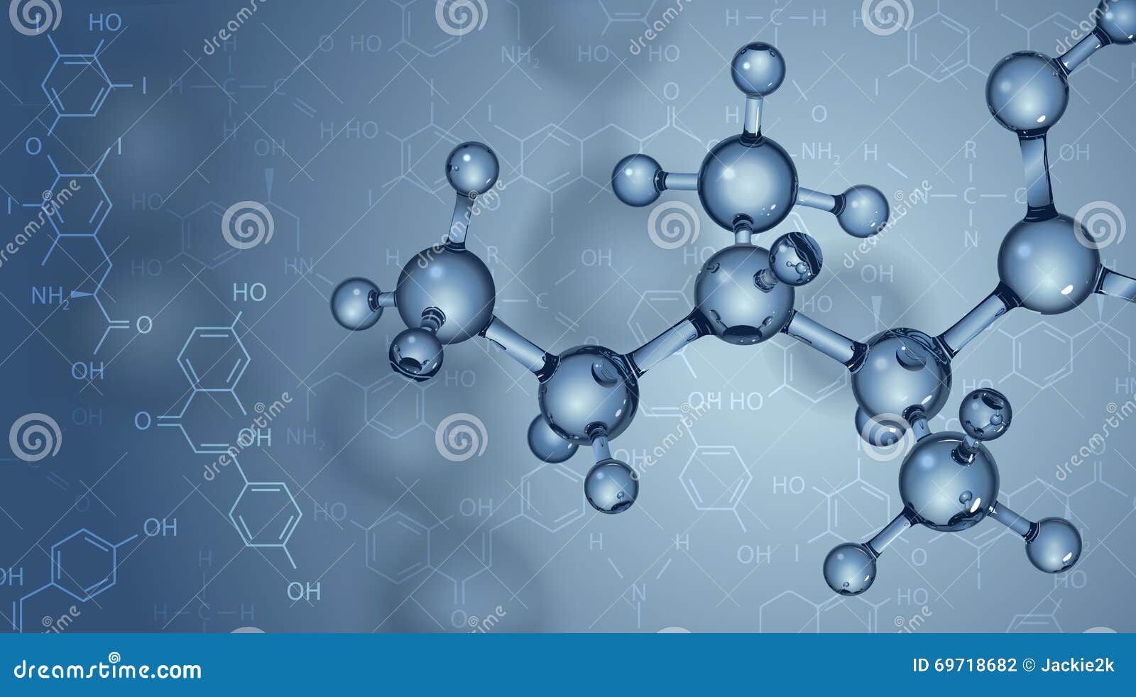 Background with molecules stock vector. Illustration of background ...