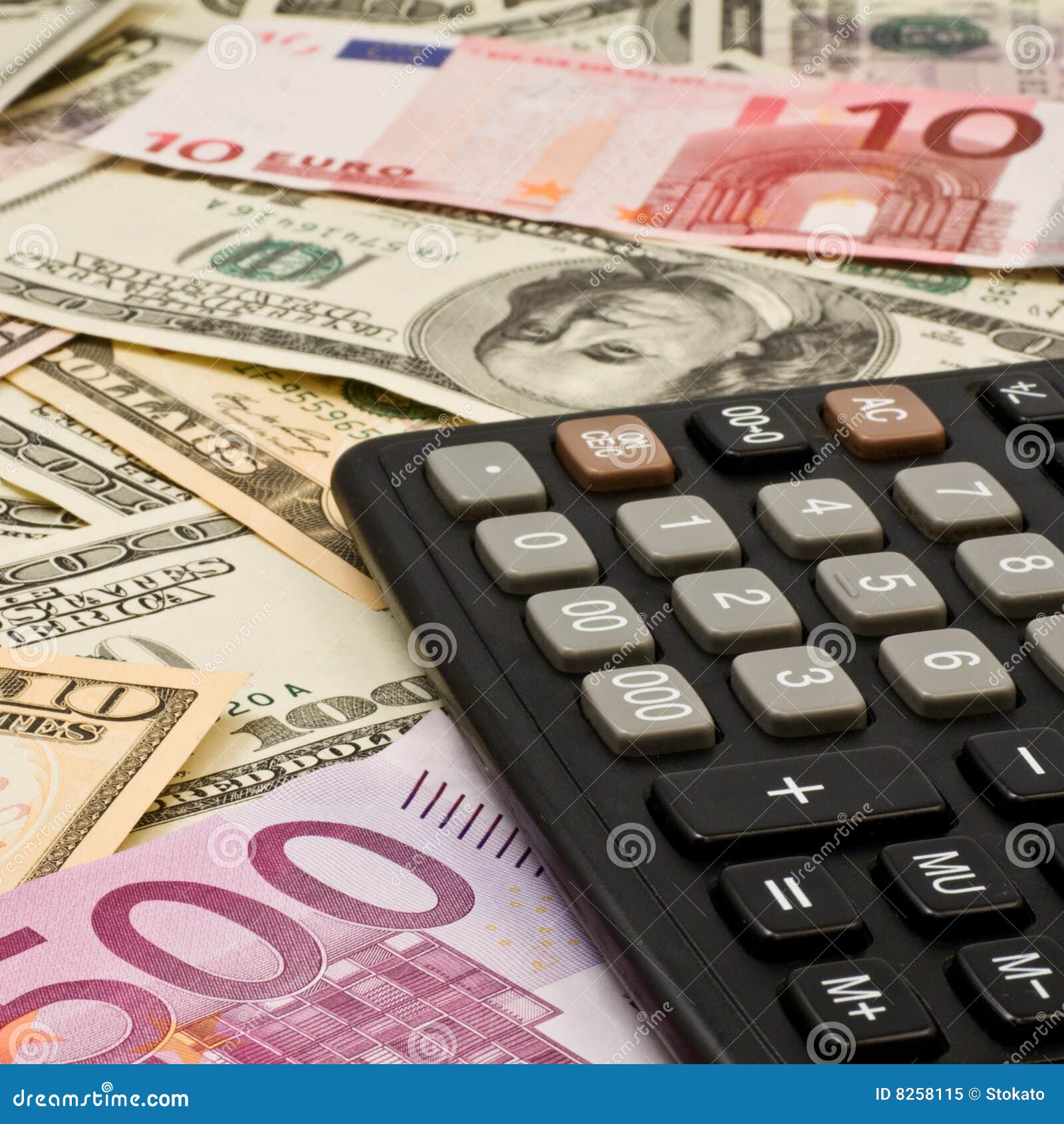 Background from Money and Calculator Stock Image - Image of calculation ...