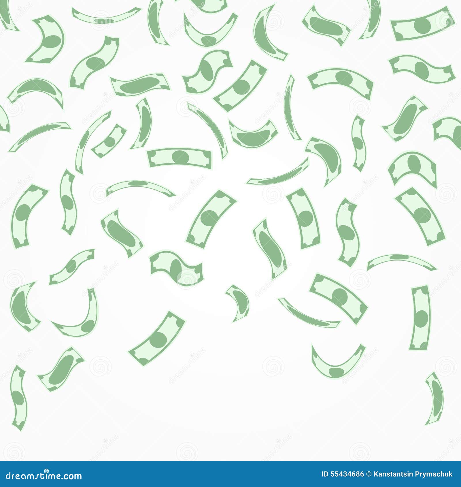 Money Falling From Sky, 200 Euro Banknotes Falling Vector Illustration ...