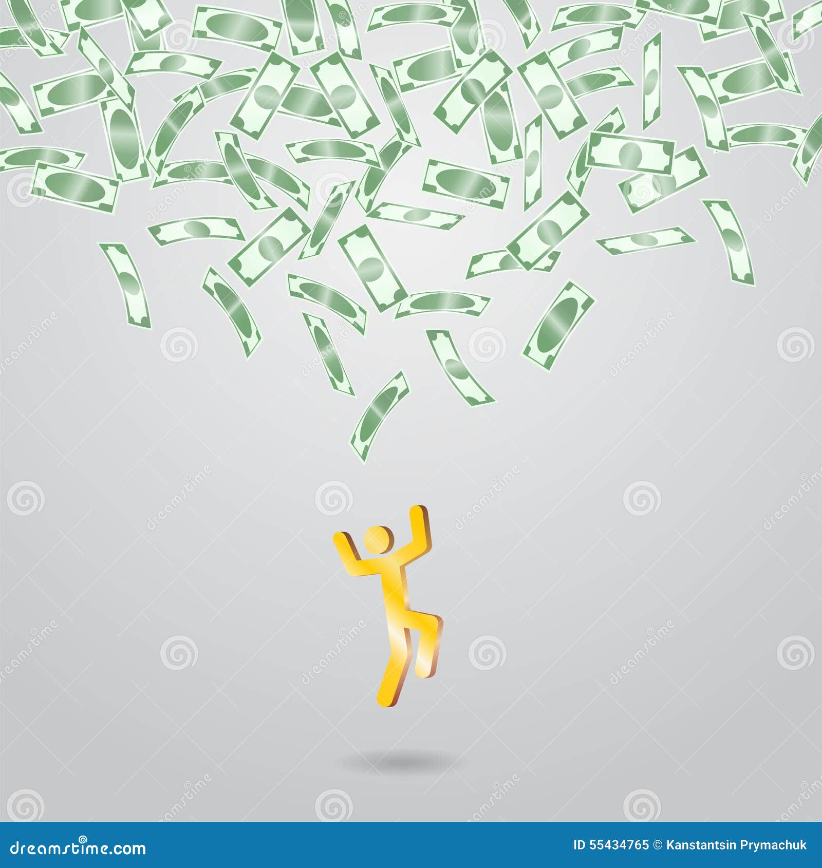 Background with Money Falling from Above Stock Vector - Illustration of ...