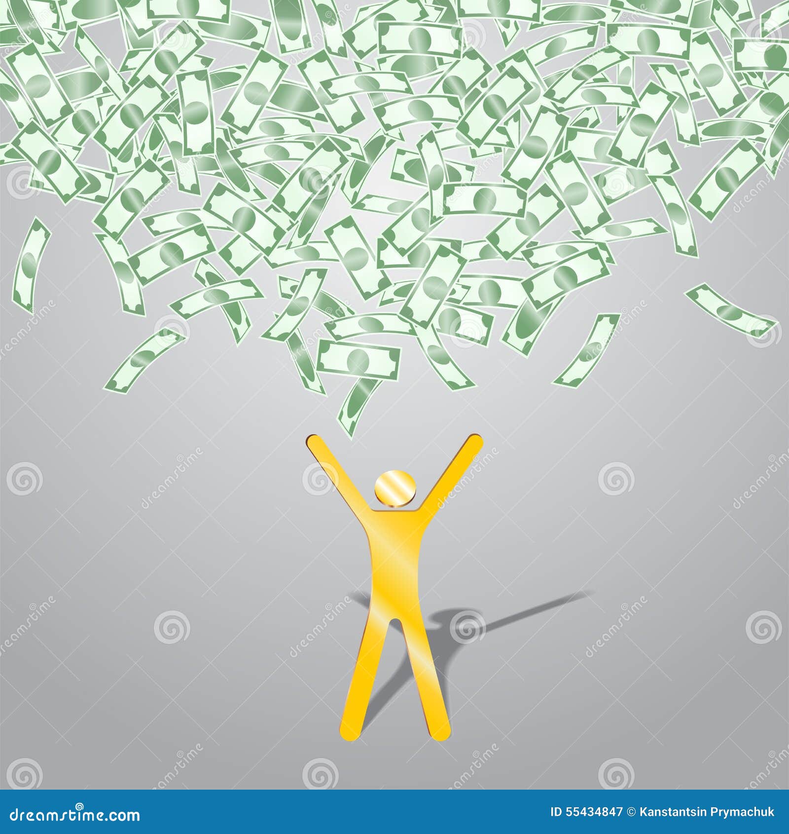 Background with Money Falling from Above Stock Vector - Illustration of ...