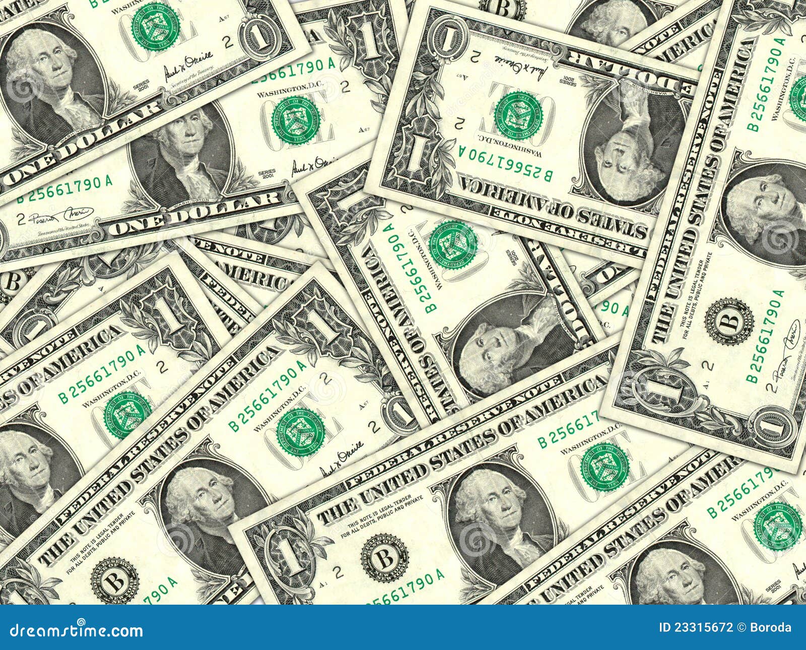 Background of Money Pile 1 USA Dollars Stock Photo - Image of banknote ...