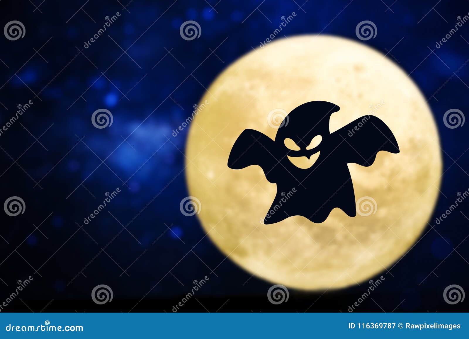 Background on a Moon with Ghost Stock Image - Image of cutting ...