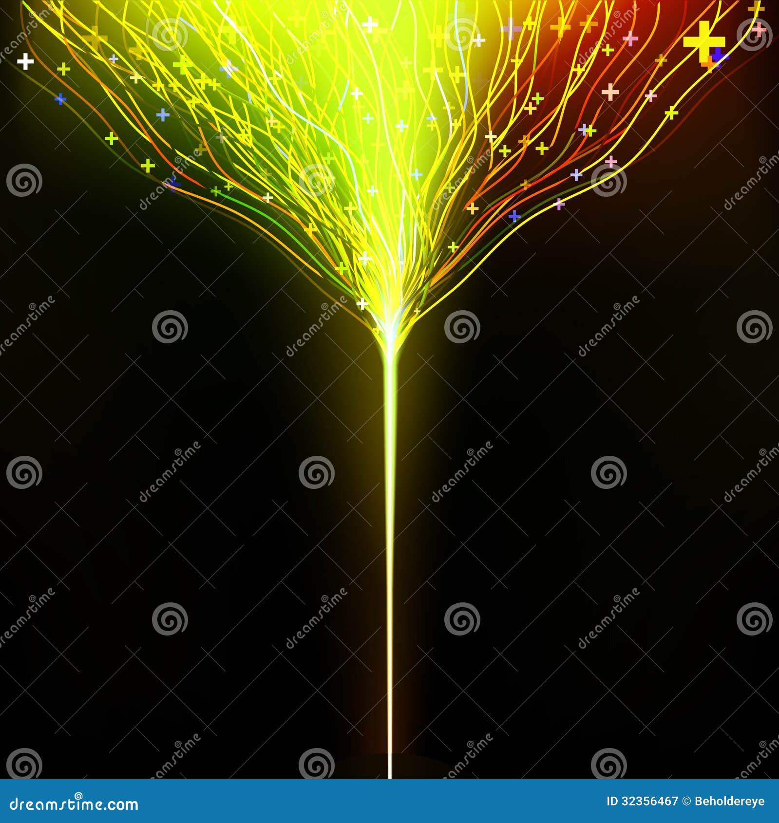 Blurred Neon Vector Font. Green Letters, Signs And Numerals On A Black ...