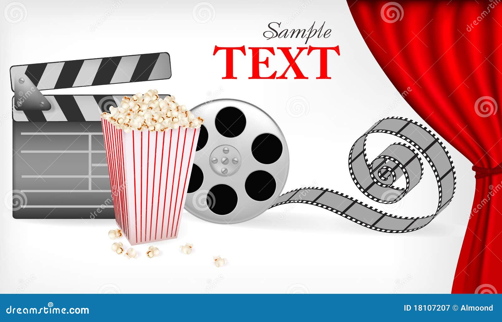 Background of Movie Related Items. Vector Stock Vector - Illustration ...