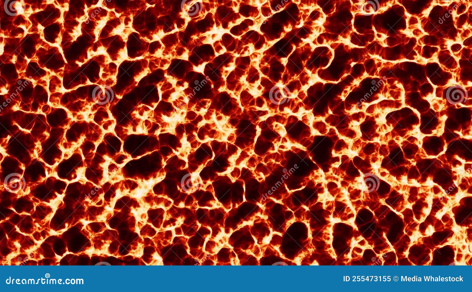 Background with Moving Mass of Lava. Motion. 3D Molecules in Hot Lava ...
