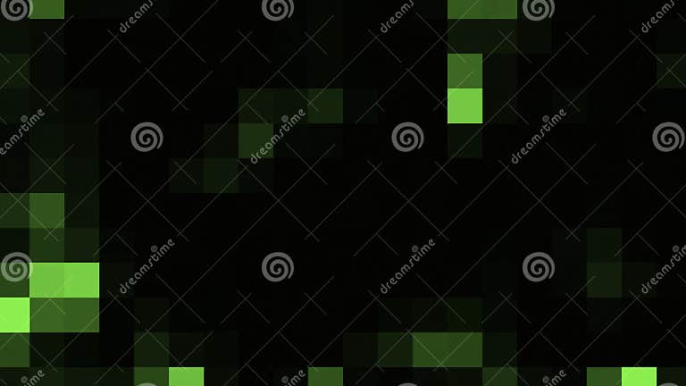 Background with Moving Pixels. Design. Colored Pixels Move on Black ...