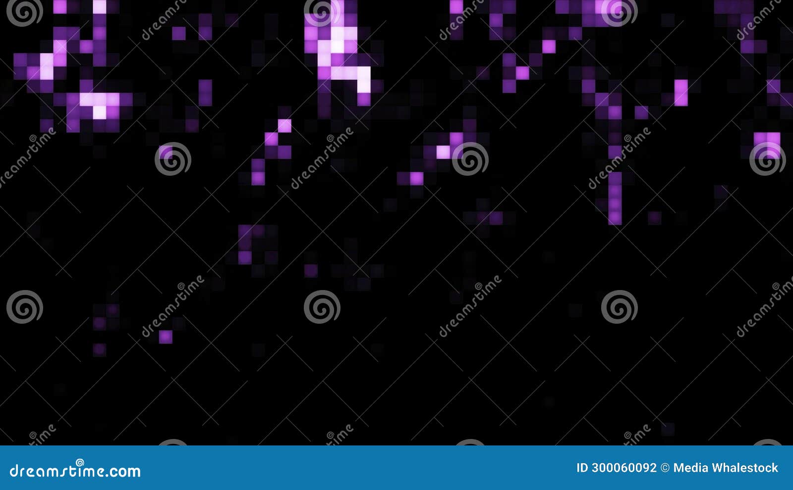 Background with Moving Stream of Pixels. Motion. Pixel Rain with Stream ...