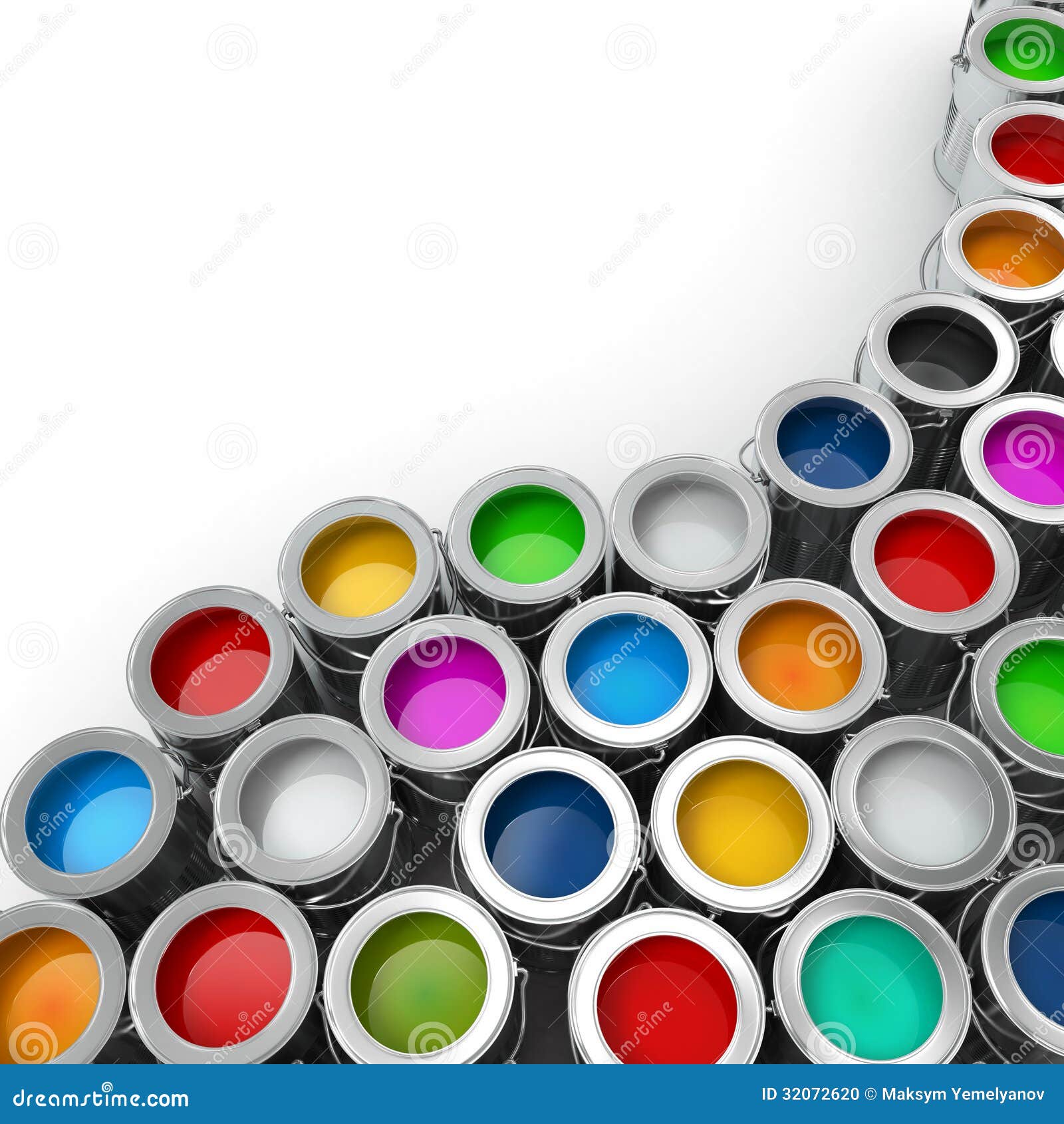 Background from Multi Color Cans of Paint. Stock Illustration ...