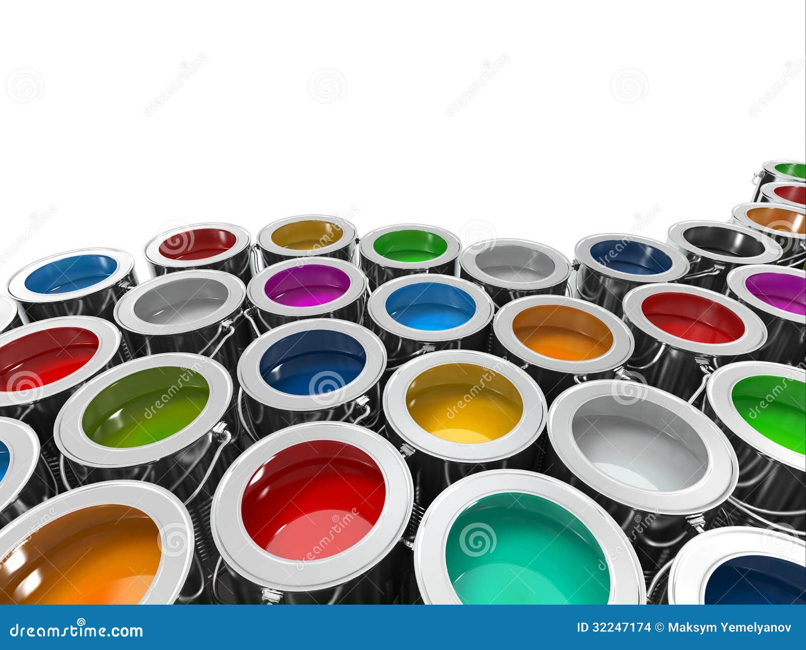 Background from Multi Color Cans of Paint. Stock Illustration ...