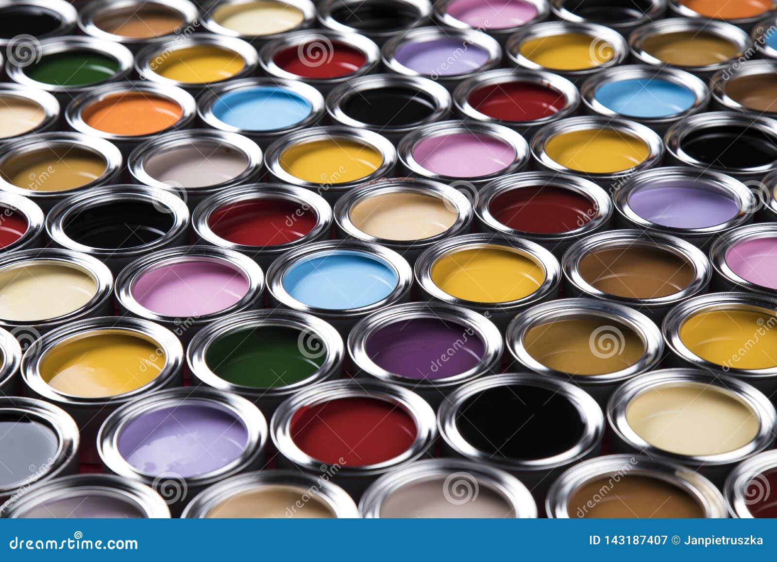 Background from Multi Color Cans of Paint Stock Image - Image of ...