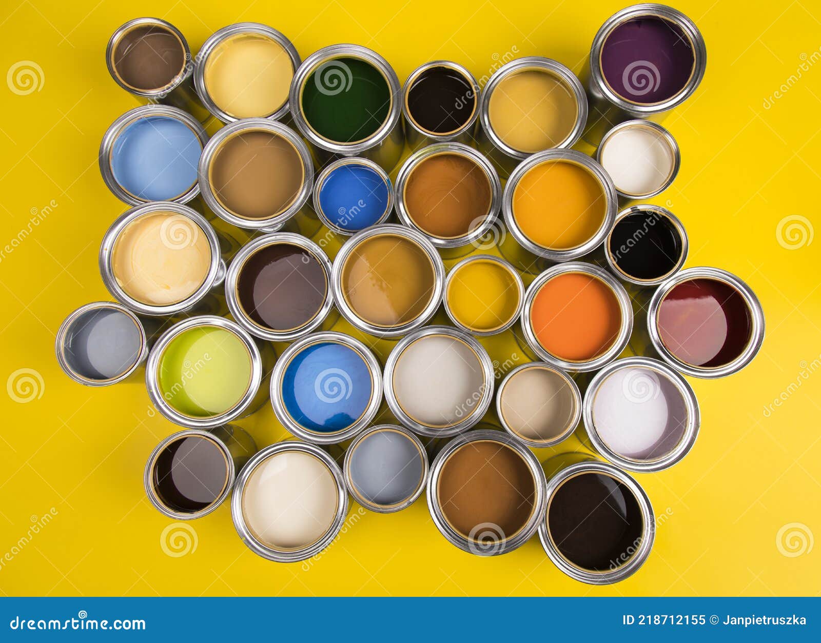 Background from Multi Color Cans of Paint Stock Image - Image of decor ...