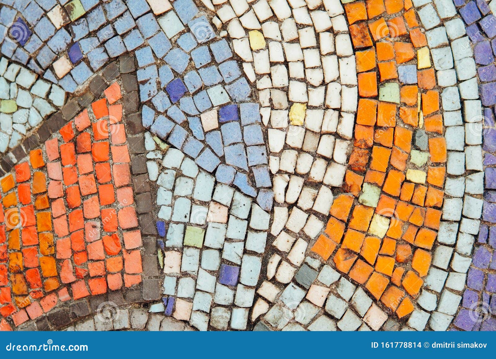 Background of Multi- Colored Mosaic Tiles Decor Stock Photo - Image of ...