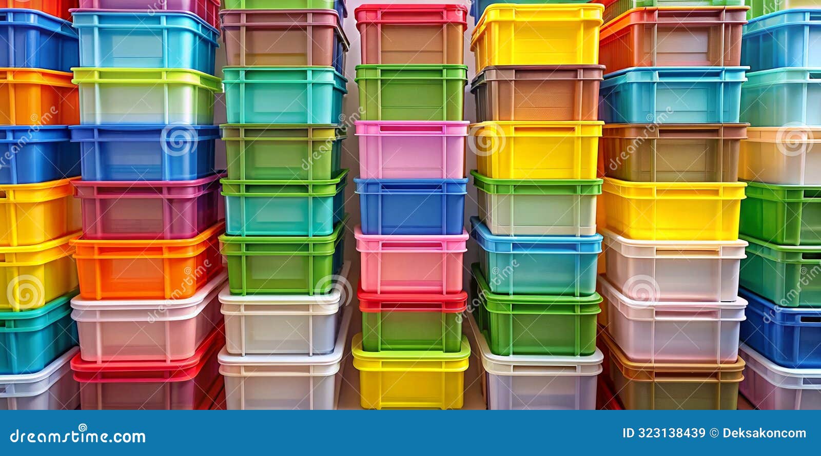 Background of Multi Colored Plastic Storage Boxes Creative AI Stock ...