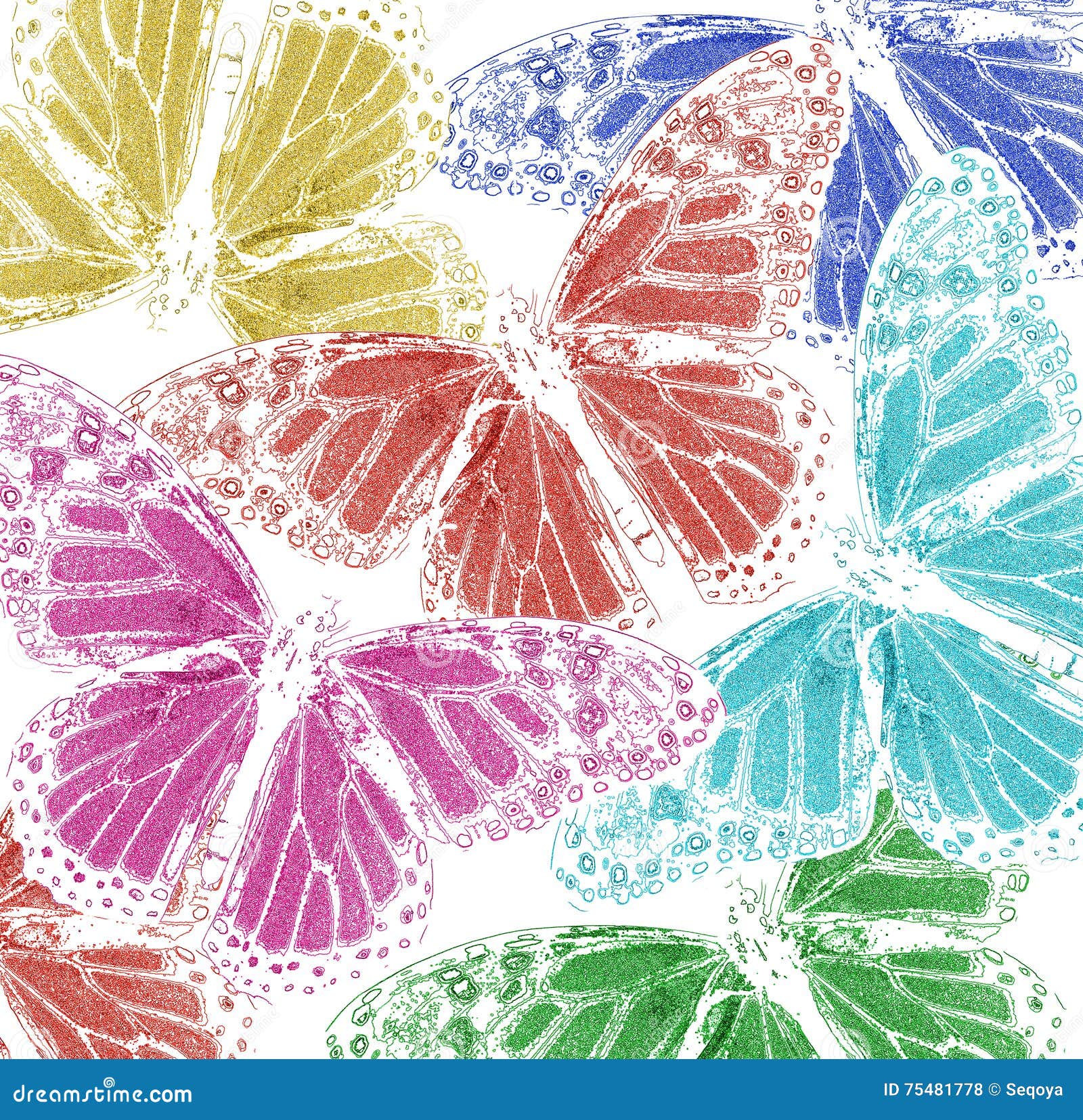 Background from Multi-colored Silhouettes Stock Photo - Image of bright ...