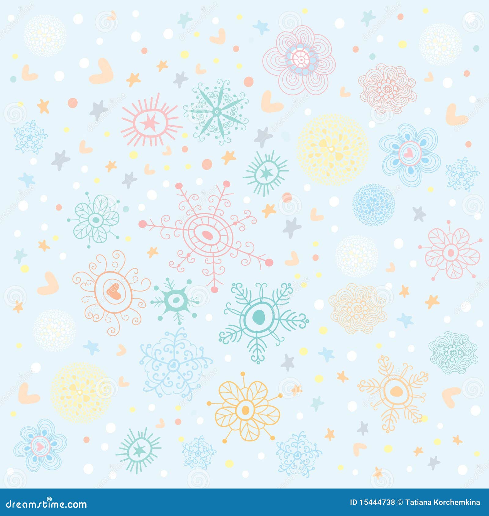 Background of Multi-colored Snowflakes and the Pat Stock Vector ...