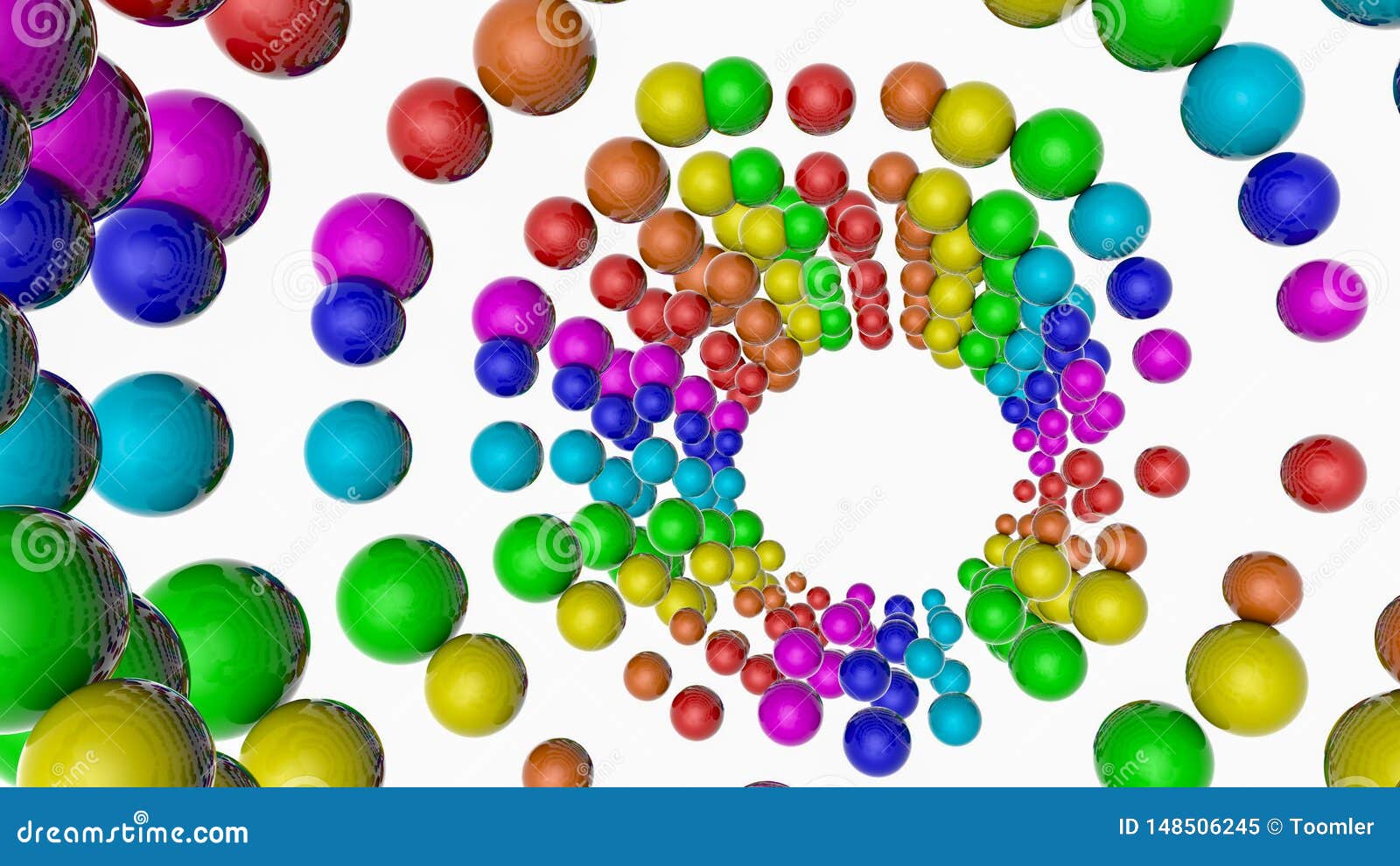 Background from Multi-colored Spheres. Abstract Rainbow Illustration ...