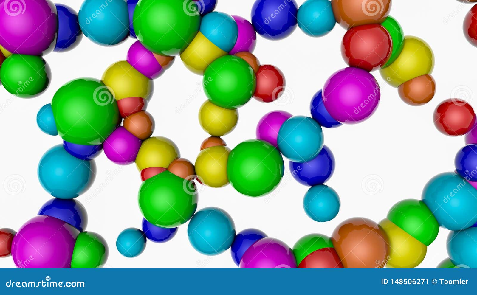 Background from Multi-colored Spheres. Abstract Rainbow Illustration ...