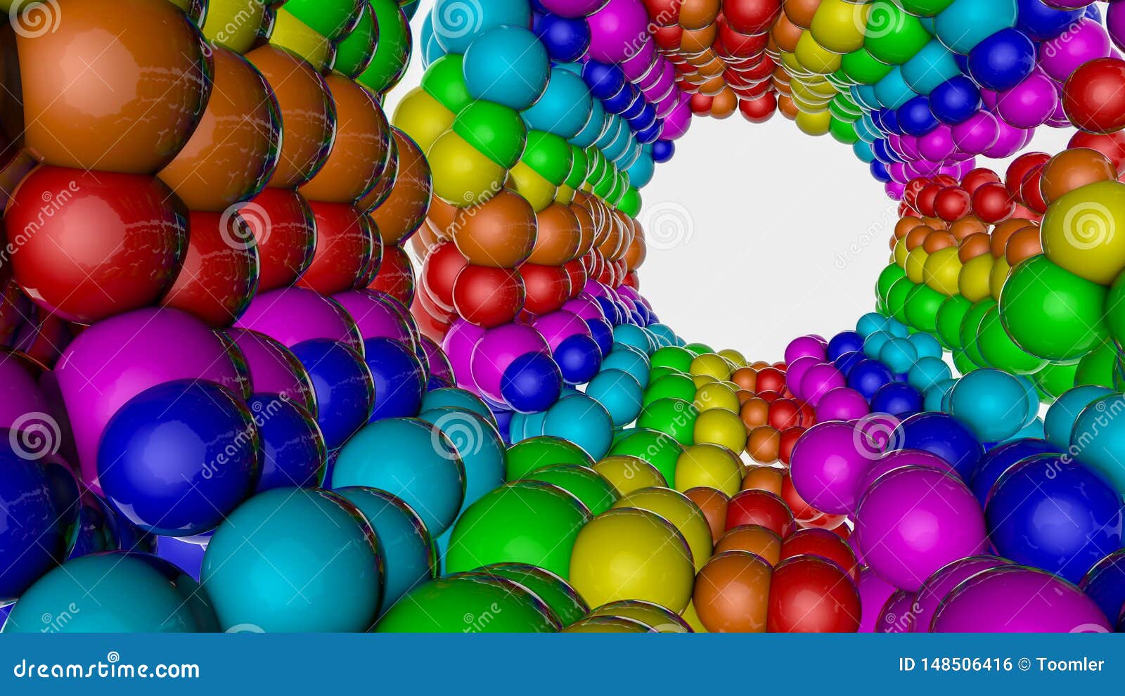 Background from Multi-colored Spheres. Abstract Rainbow Illustration ...