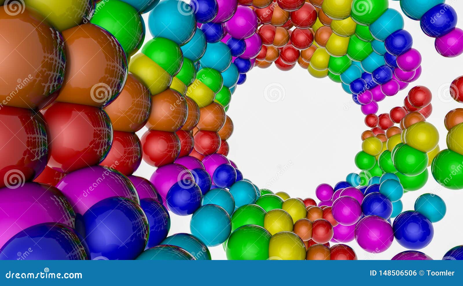 Background from Multi-colored Spheres. Abstract Rainbow Illustration ...
