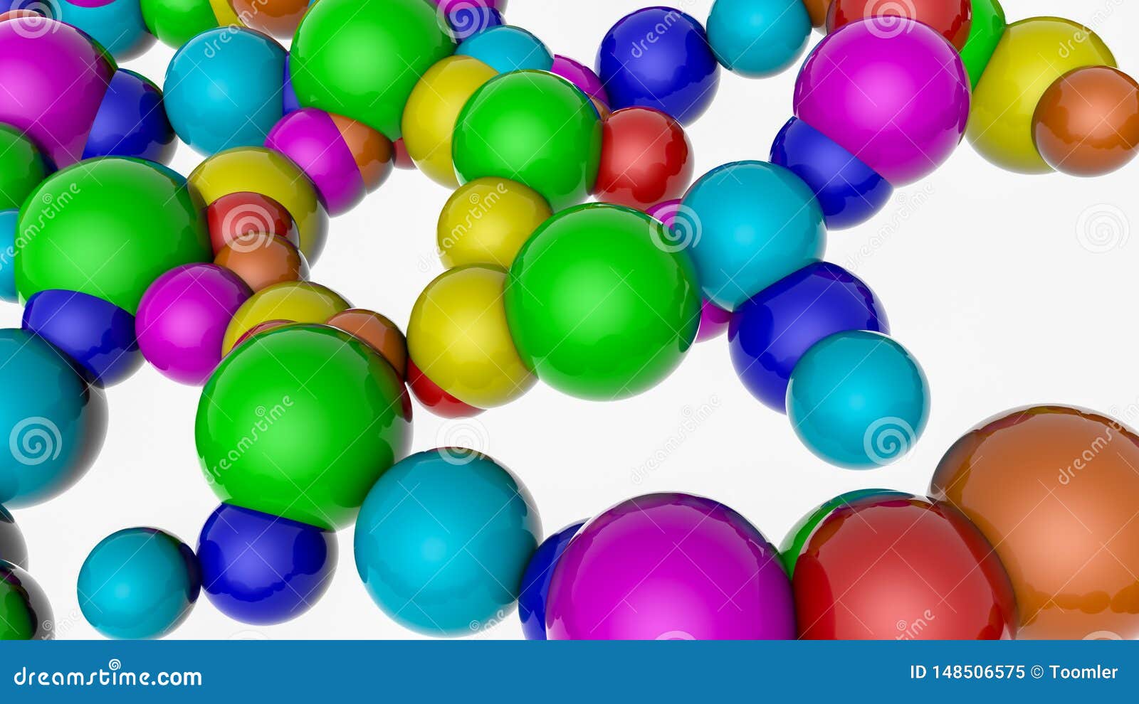 Background from Multi-colored Spheres. Abstract Rainbow Illustration ...