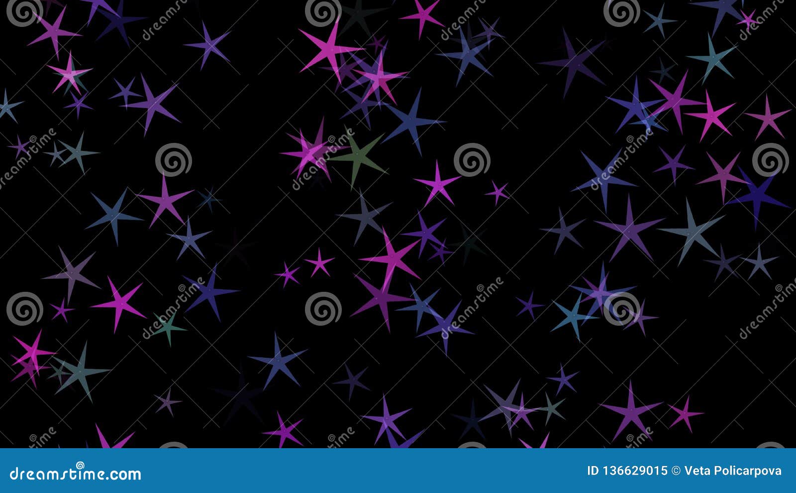 Background of Multi-colored Stars. Abstract Background Pattern Stock ...