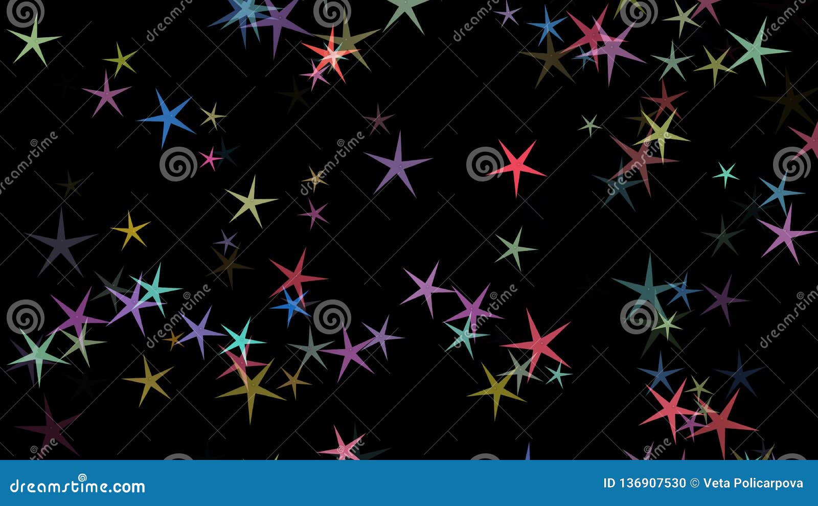 Background of Multi-colored Stars. Abstract Background Pattern Stock ...
