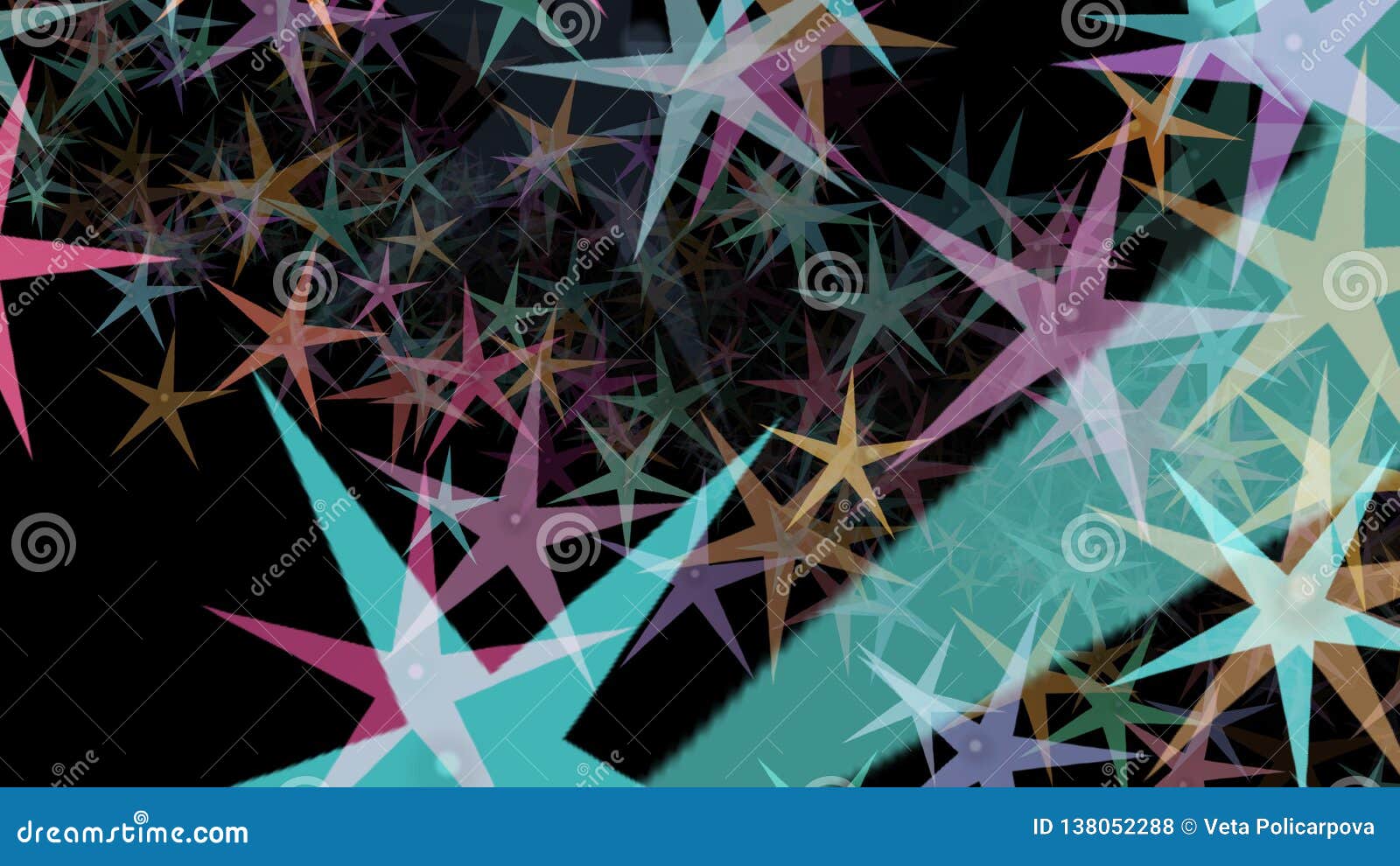 Background of Multi-colored Stars. Abstract Background Pattern Stock ...