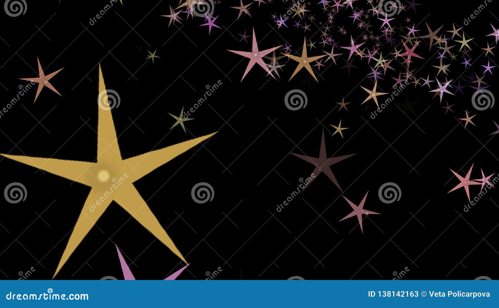Background of Multi-colored Stars. Abstract Background Pattern Stock ...
