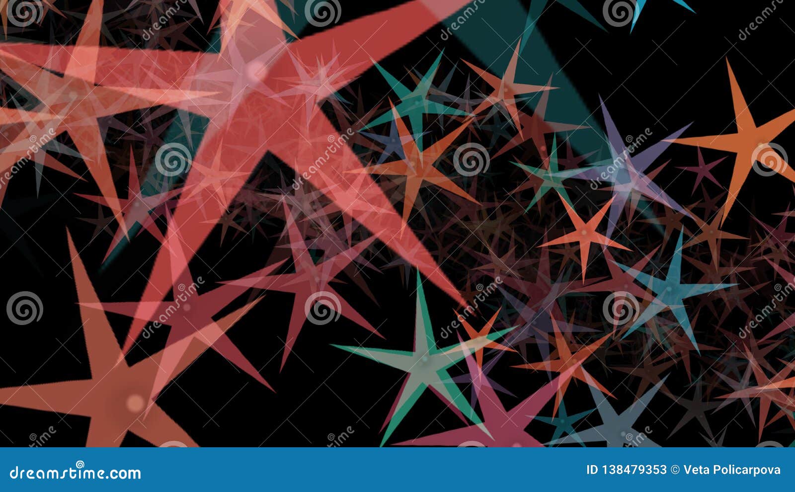 Background of Multi-colored Stars. Abstract Background Pattern Stock ...