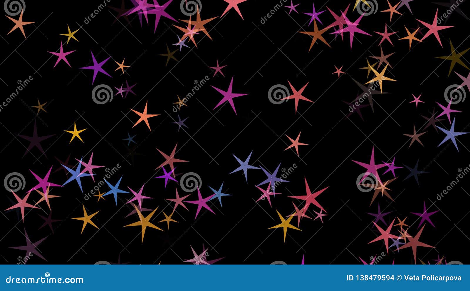 Background of Multi-colored Stars. Abstract Background Pattern Stock ...