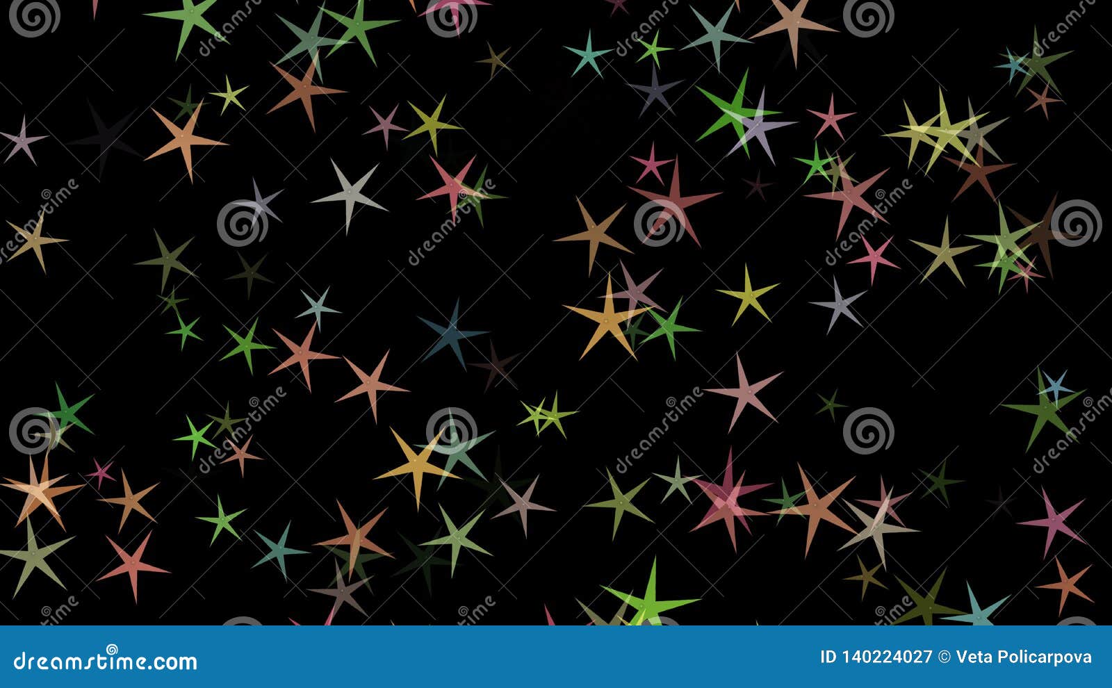 Background of Multi-colored Stars. Abstract Background Pattern Stock ...