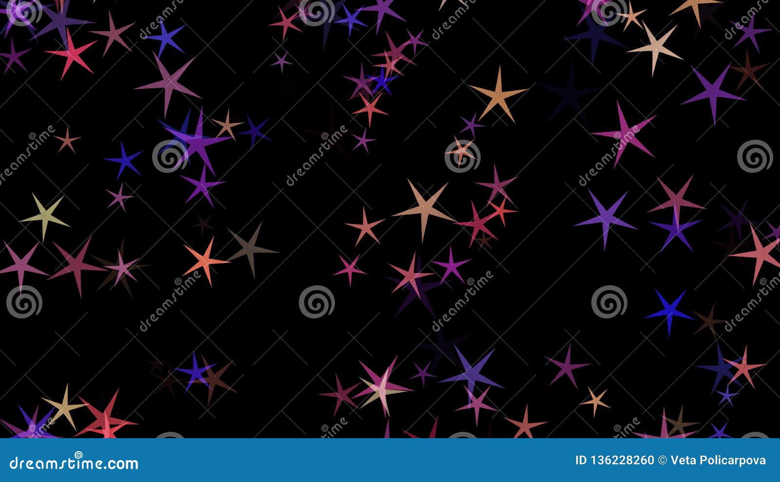 Background of Multi-colored Stars. Abstract Background Pattern Stock ...