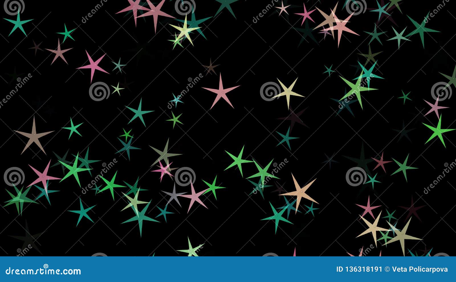 Background of Multi-colored Stars. Abstract Background Pattern Stock ...