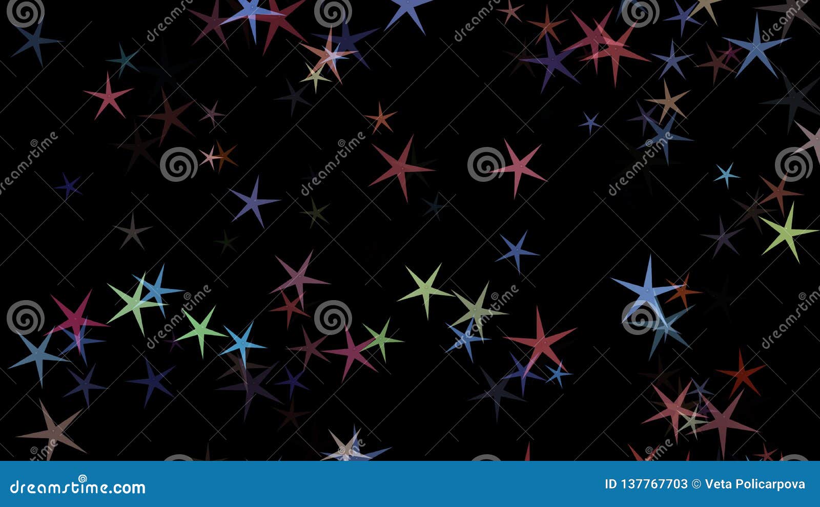 Background of Multi-colored Stars. Abstract Background Pattern Stock ...