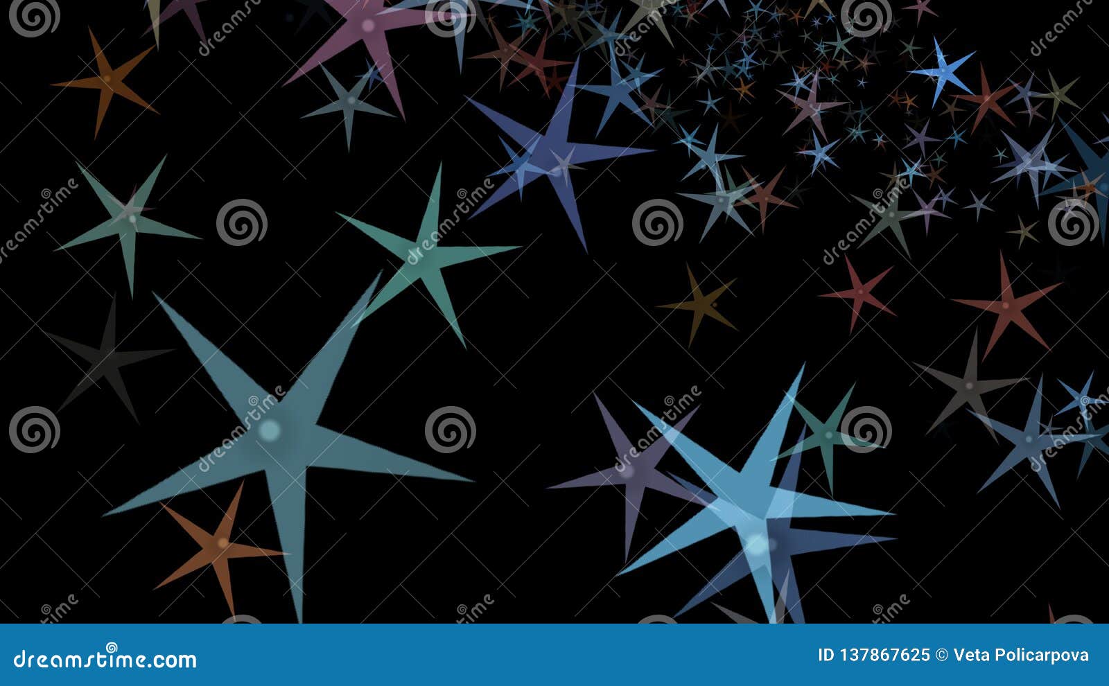 Background of Multi-colored Stars. Abstract Background Pattern Stock ...