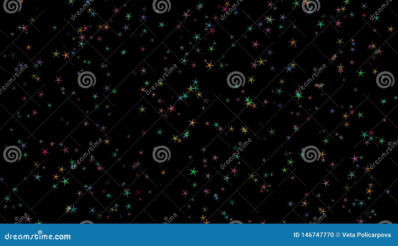 Background of Multi-colored Stars. Abstract Background Pattern Stock ...