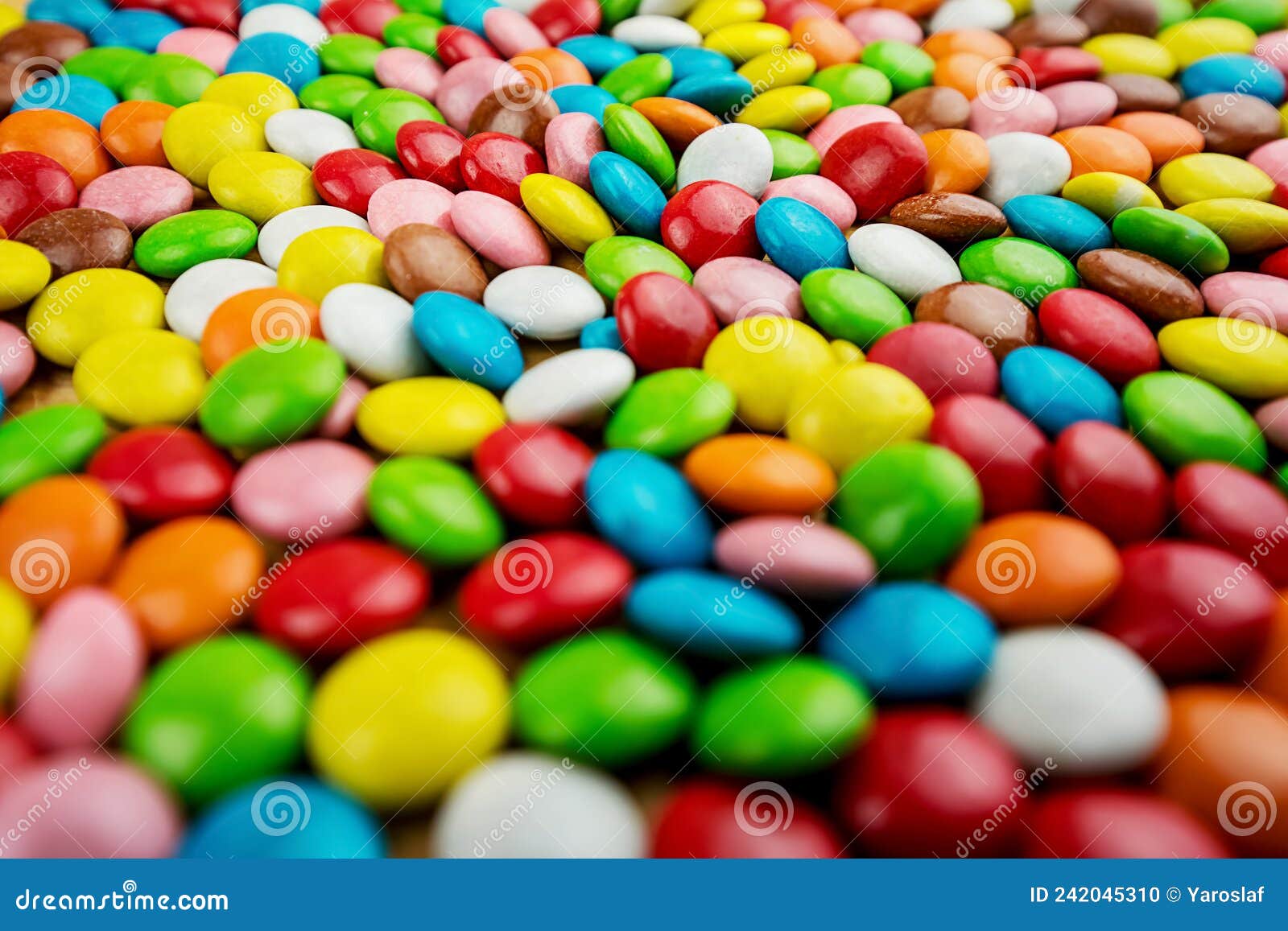 Background of Multi Colored Sweet Candy Assorted on Table or Plate ...