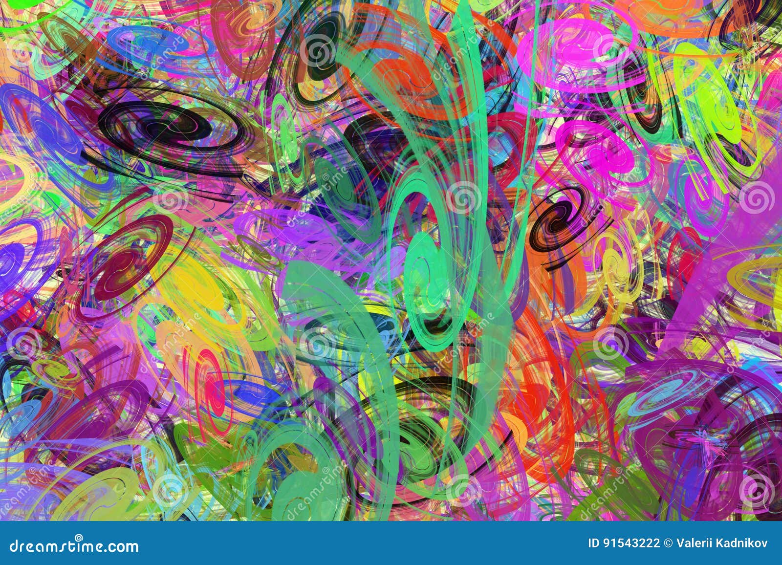 Background from Multi-coloured Chaotic Spirals Stock Illustration ...
