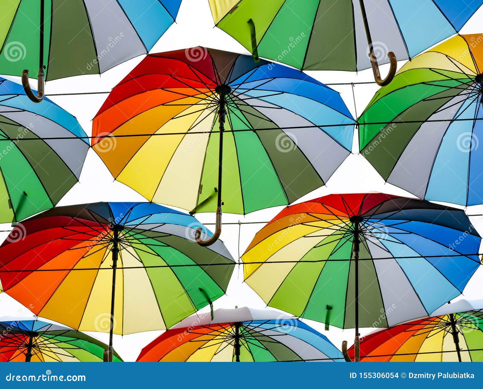 Background of Multi-coloured Umbrellas Stock Photo - Image of green ...