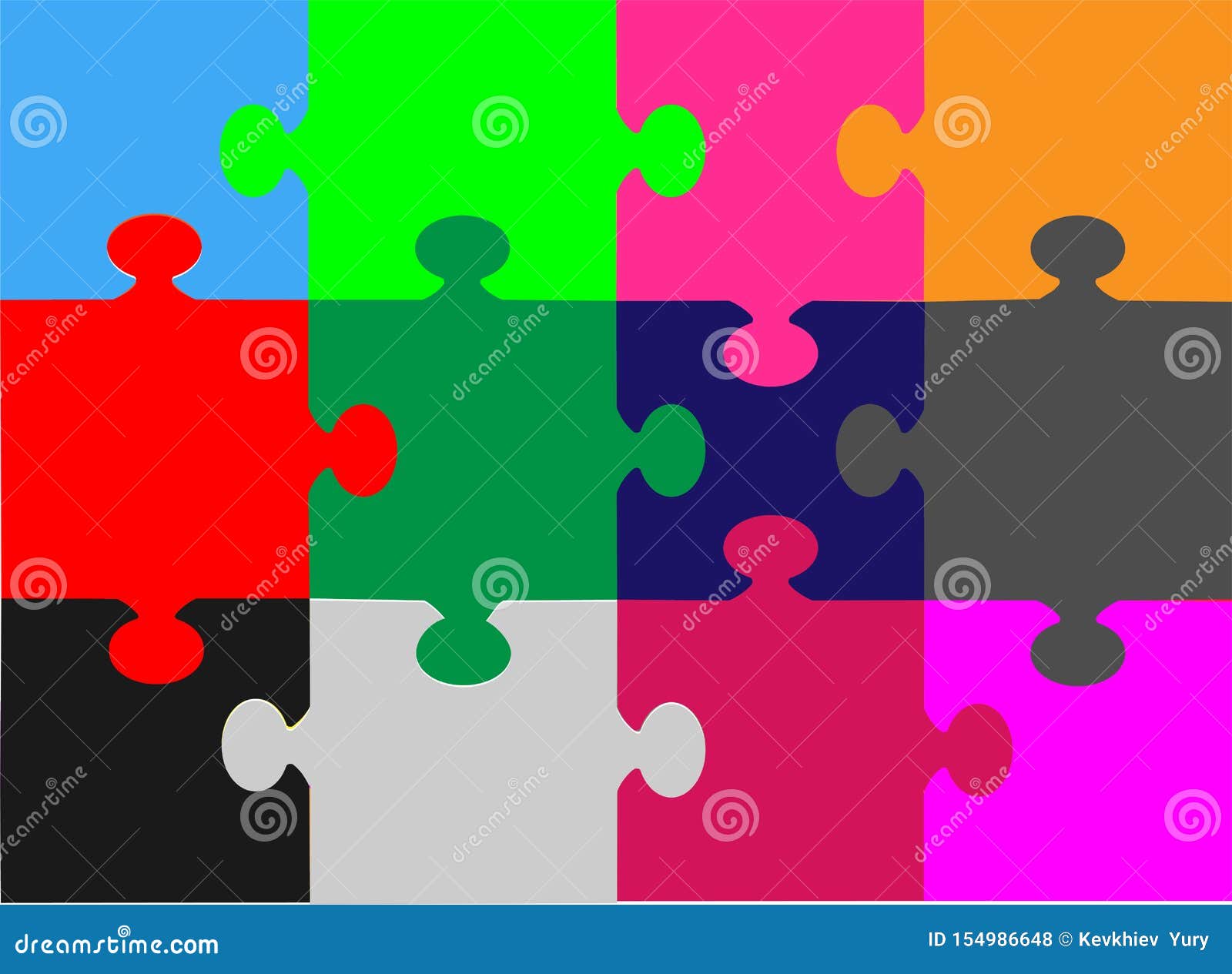 Background with Multicolor Puzzle Vector Illustration Stock Vector ...