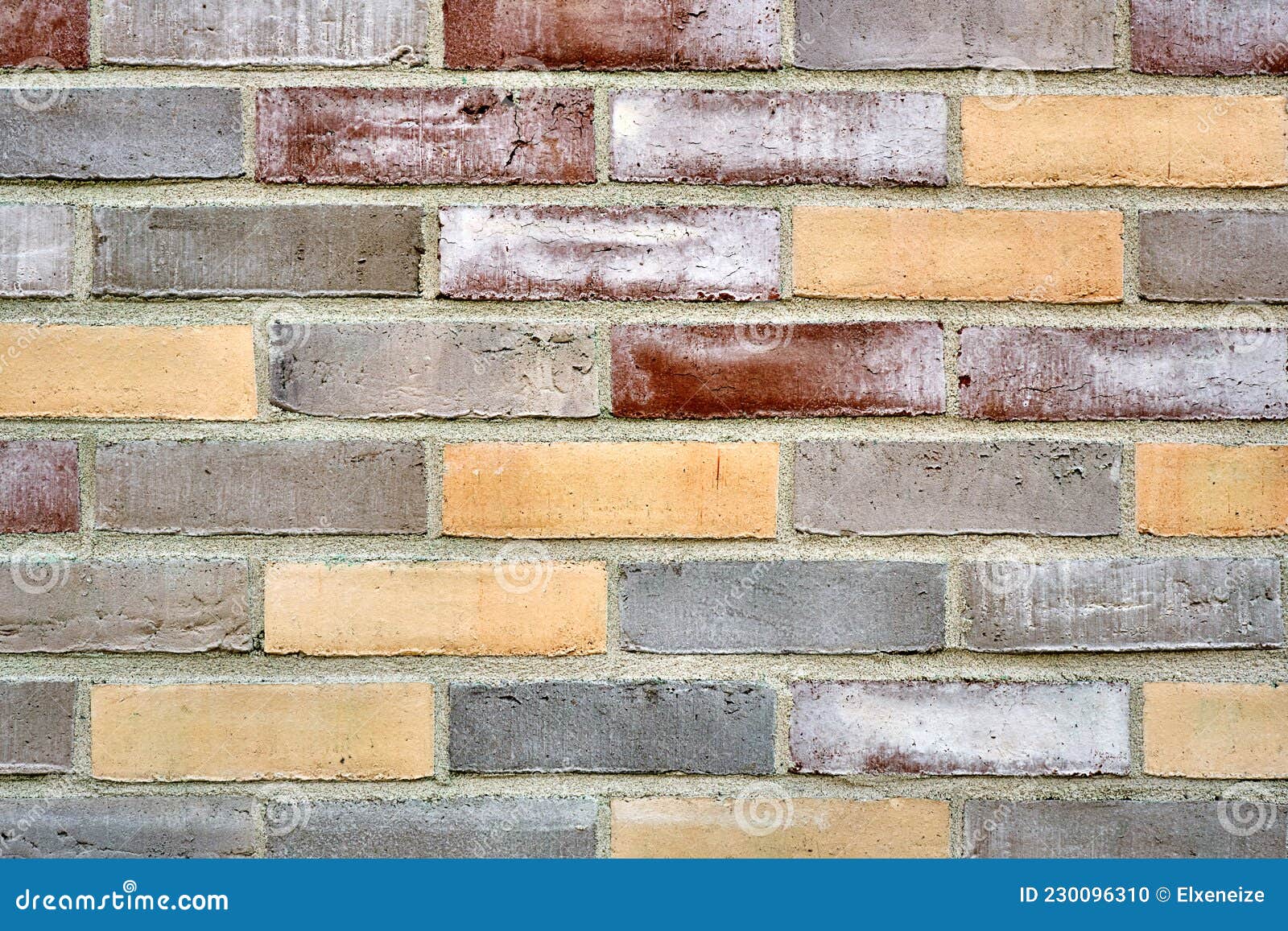 Multicolored brick wall stock photo. Image of multicolored - 230096310