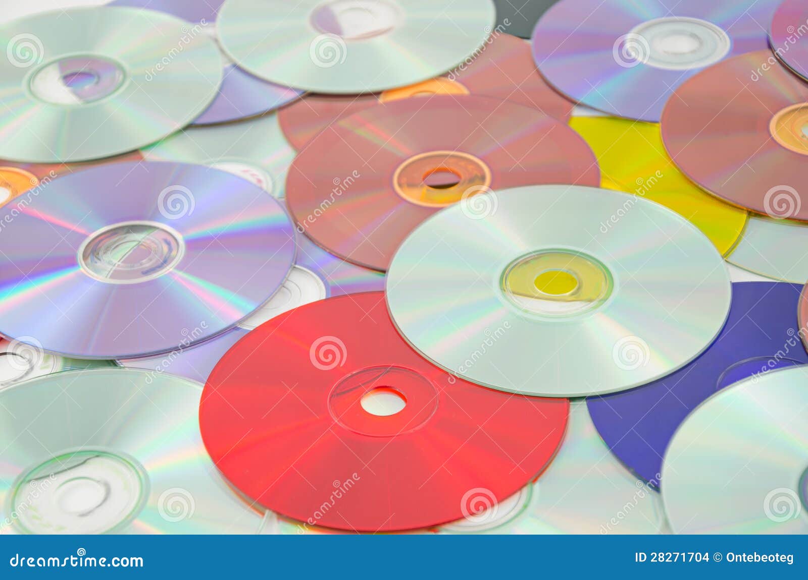 Background of Multicolored CDs Stock Photo - Image of optical, shiny ...