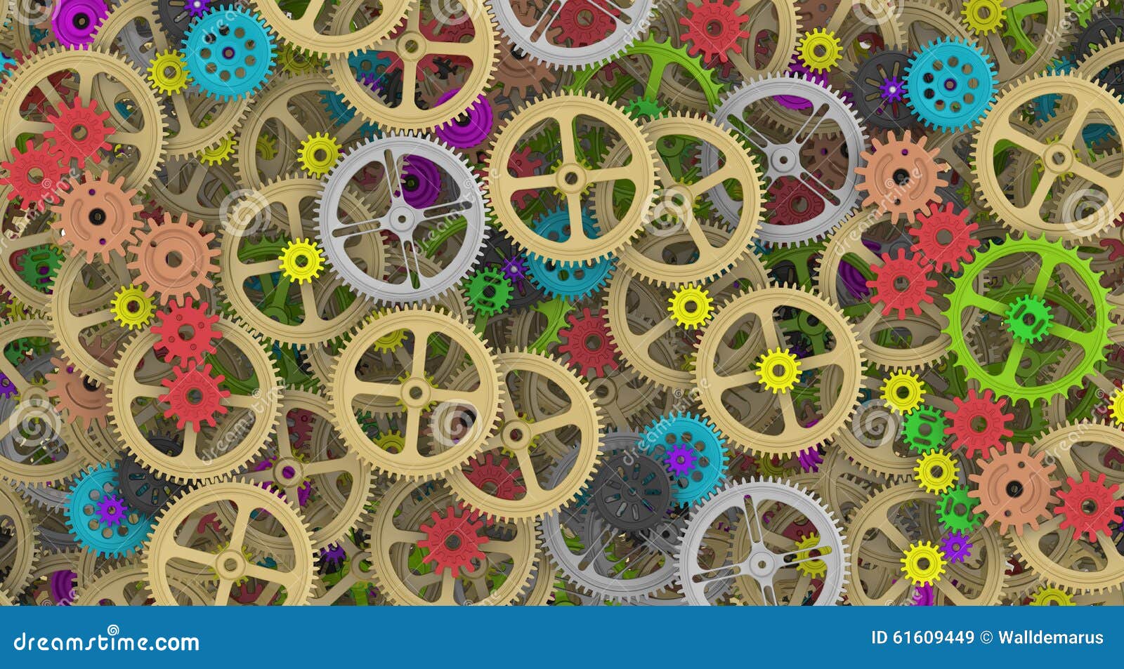 Background from Multicolored Cogwheels Stock Illustration ...
