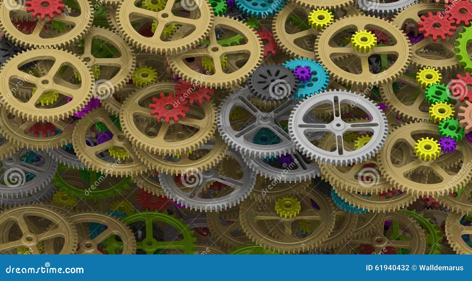 Background from Multicolored Cogwheels Stock Illustration ...
