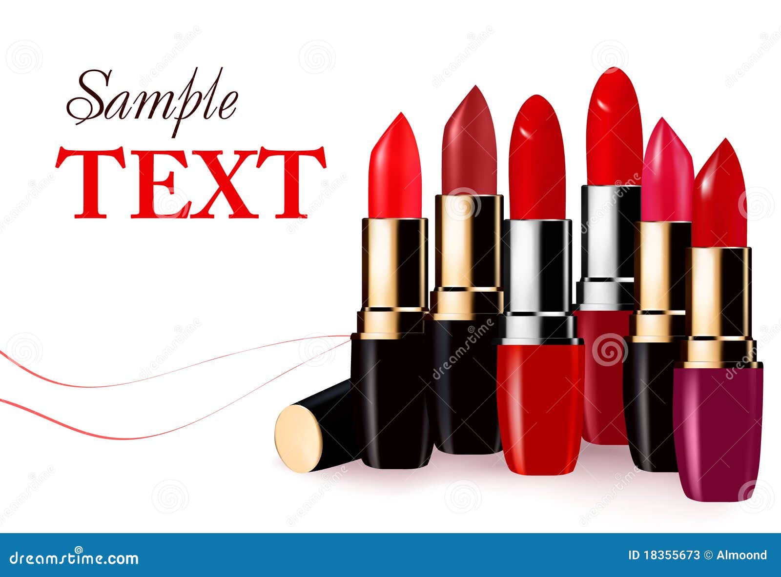 Background with Multicolored Color Lipsticks. Stock Vector ...