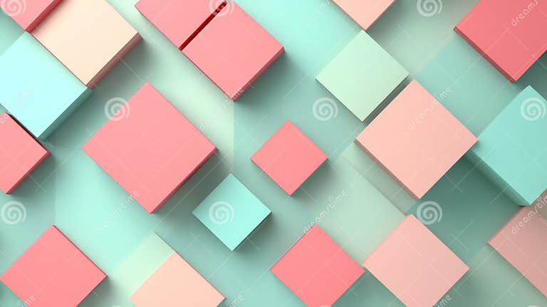 Background is Multicolored, with a Geometric 3D Structure. a Soft ...