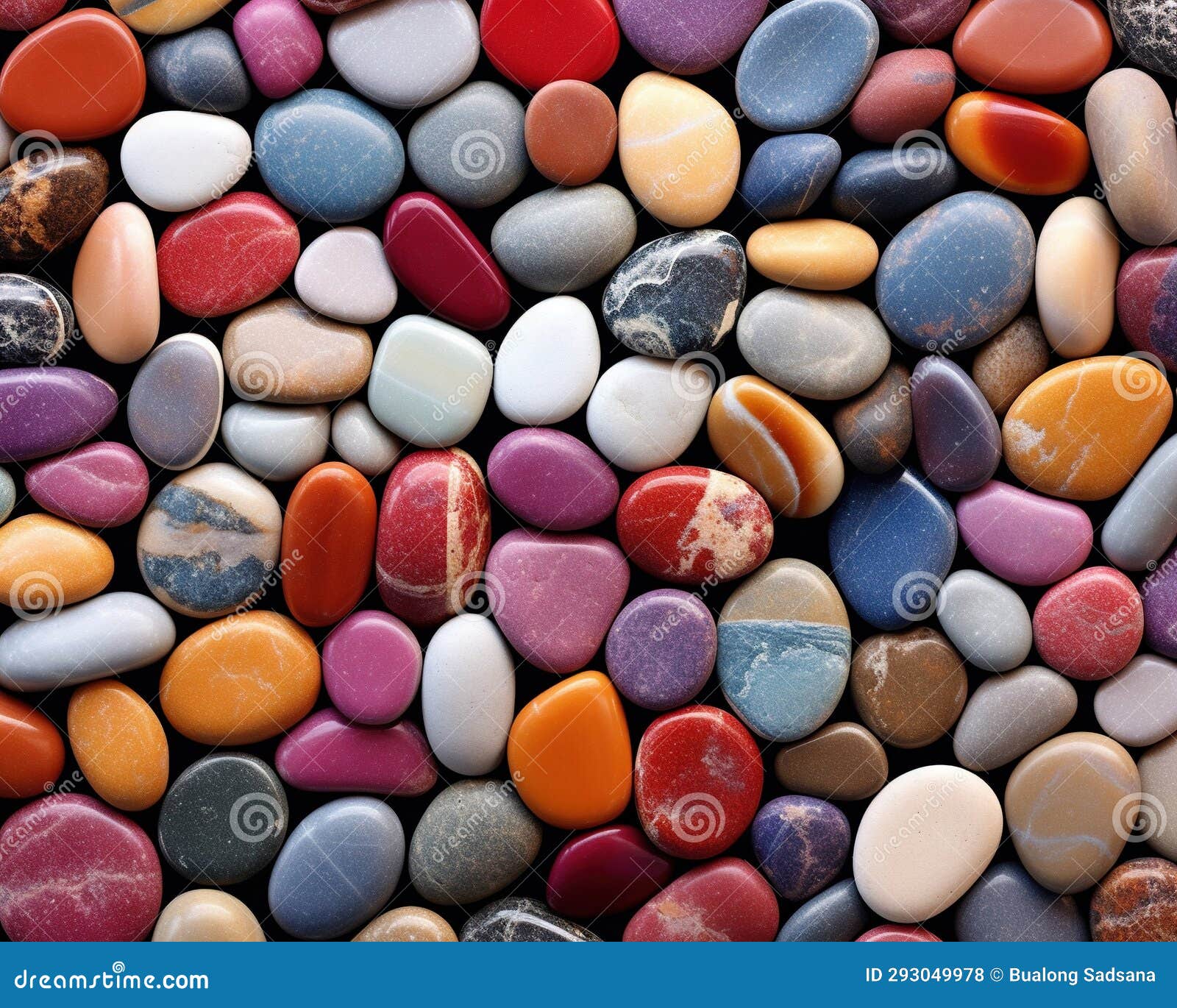 The Background is a Multicolored Rounded Small Stones Pattern. Stock ...